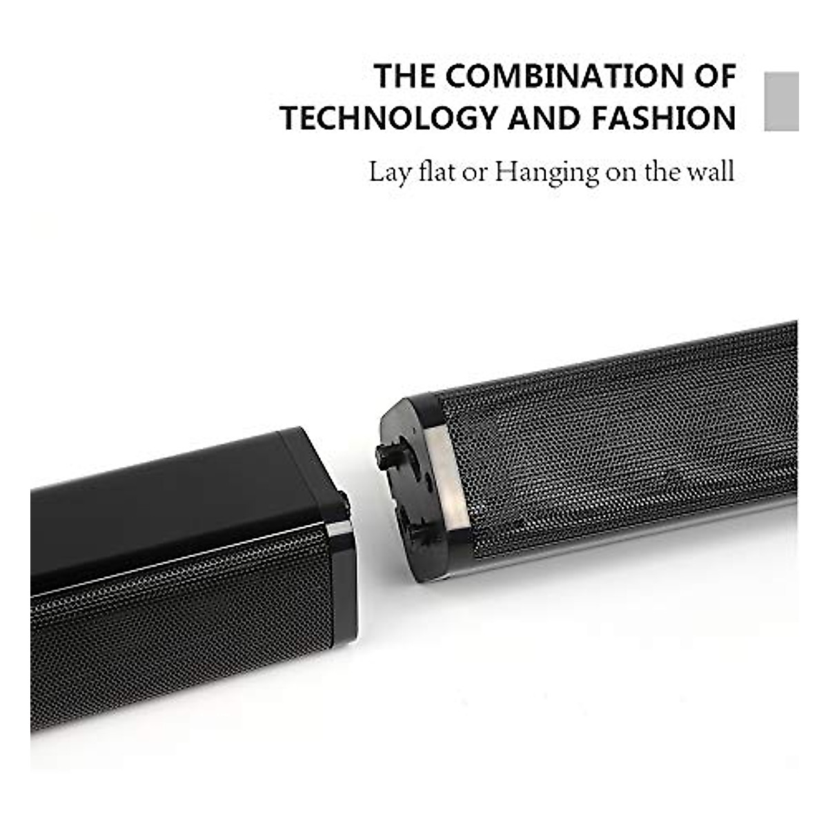 Bluetooth Sound Bars for TV 40W Home Theater Audio Detachable Sound Speaker System Optical/Aux/USB Wired TV Sound bar, 2 in 1 Surround Wall Mountable 35 Inch Separable