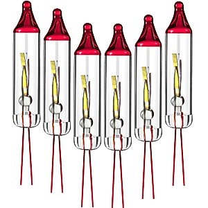 Remagr Flasher Christmas Replacement Bulbs 3.5 Volt 0.17A Christmas Trees Incandescent Lights Bulbs Led Mini String Light Replacement Flash Bulbs for Indoor Outdoor Christmas Tree Lights (6 Count)