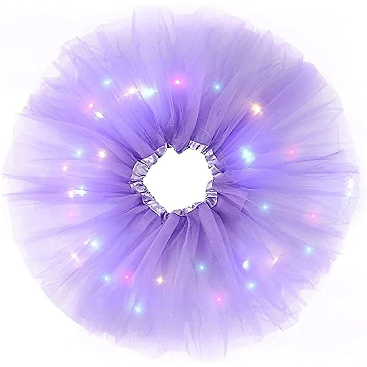 Girl Tutu Skirts, 2-8 Years Baby Girls Light Up LED Tutu Skirt Magic Light Princess LED Dancing Skirt Tulle Ballet
