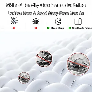 Enchantia Coconut Mattress, 3E Coir Firm Mattress with High Elastic Sponge Interlayer, Foldable Mattress Used in Dormitories, Apartments, Homes Queen Mattress