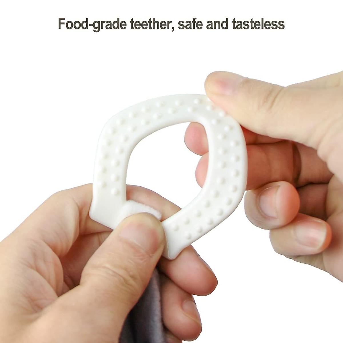 AIPINQI Baby Security Blanket Teether Plush Stuffed Animal Toys Lovey Soothing Sensory Toy Fabric Cuddle Snuggle Muslin Blanket with Tags for Newborn Unisex Babies 0-36 Months Gifts, Bunny