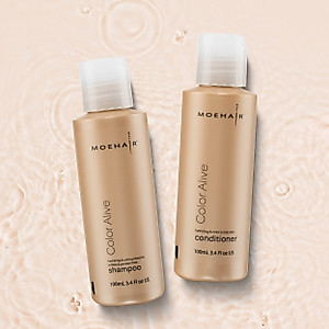 MOEHAIR Travel Color Alive Shampoo And Conditioner Set For Dry and Damaged Color Treated Hair | Sulfate And Paraben Free Color Safe Shampoo And Conditioner | 3.4 Fl Oz (Combo-CALIVE-3.4Fl-101)