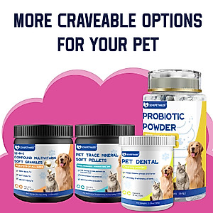 Pet Glucosamine Chondroitin MSM Joint Supplement for Dogs& Cats, Hip & Joint Pain Relief Soft Chews with Vitamin C, A & D3, 170 Chews