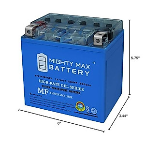 Mighty Max Battery YTX14-BS GEL Battery for Honda 420 TRX420 Fourtrax Rancher 2x4 2016