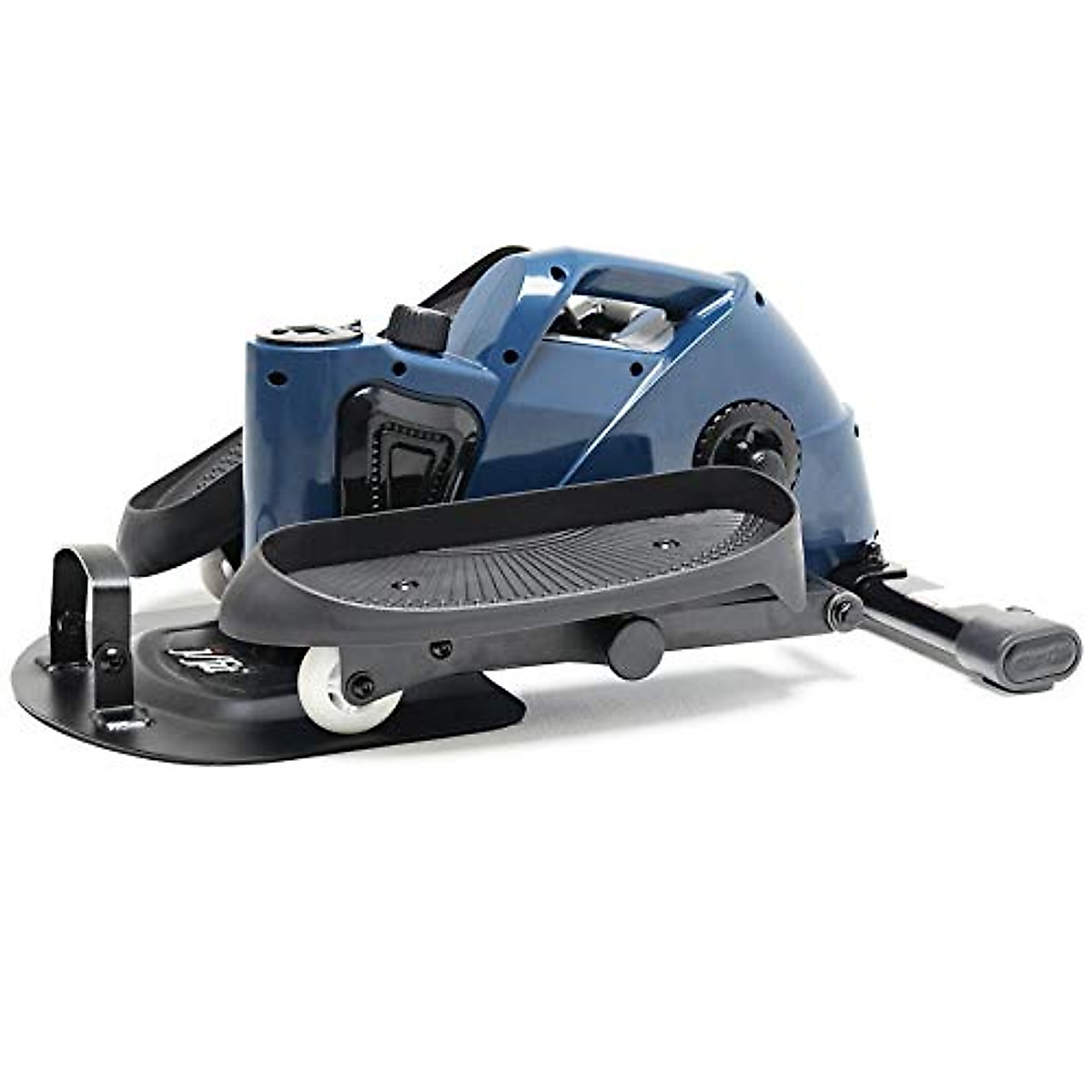JFIT Under Desk and Stand Up Mini Elliptical/Stepper w/Adjustable Angle, Navy/Black