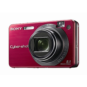 Sony Cybershot DSCW150/R 8.1MP Digital Camera with 5x Optical Zoom with Super Steady Shot (Red)