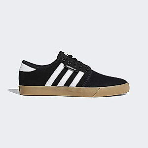 adidas Originals Men's Seeley Sneaker, Black/White/Gum, 8