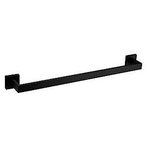 Towel BAR Rack Premium Stainless Steel Towel Bar,Black Towel Rack Wall Mounted Towel Rail,Towel Rod for Bathroom Matte Black 16-Inch a/Black / 40x5x8cm
