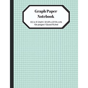 Graph Paper Notebook 8.5 x 11: Gridded Notebook with Graphing Paper for Math and Engineering Students and Teachers (Gifts for Math Lovers)