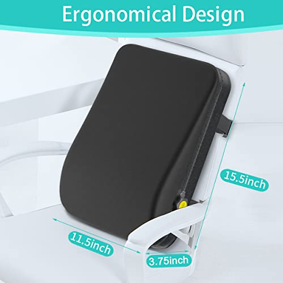 Lumbar Support Pillow for Office Chair,Support Point Adjustable Chair Back Support Pillow for Car, Office Chair Back Cushion Chair Cushion for Back Pain with 2 Adjustable Straps