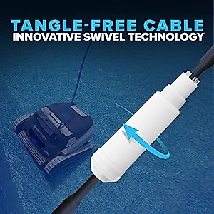 Dolphin Quantum Automatic Robotic Pool Cleaner with Extra-Large Filter Basket and Intense Waterline Scrubbing Power, Ideal for In-ground Swimming Pools up to 50 Feet
