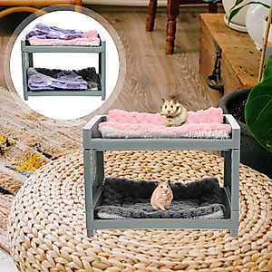 POPETPOP 1 Set Hamster Bed Hamster Hideouts Sleeping Bed Double-Layer Bunny Bed Double-Layer Chinchilla Bed Detachable Chinchilla Beds Cage Bunny Beds Hamster Accessory Detachable Bunny Bed