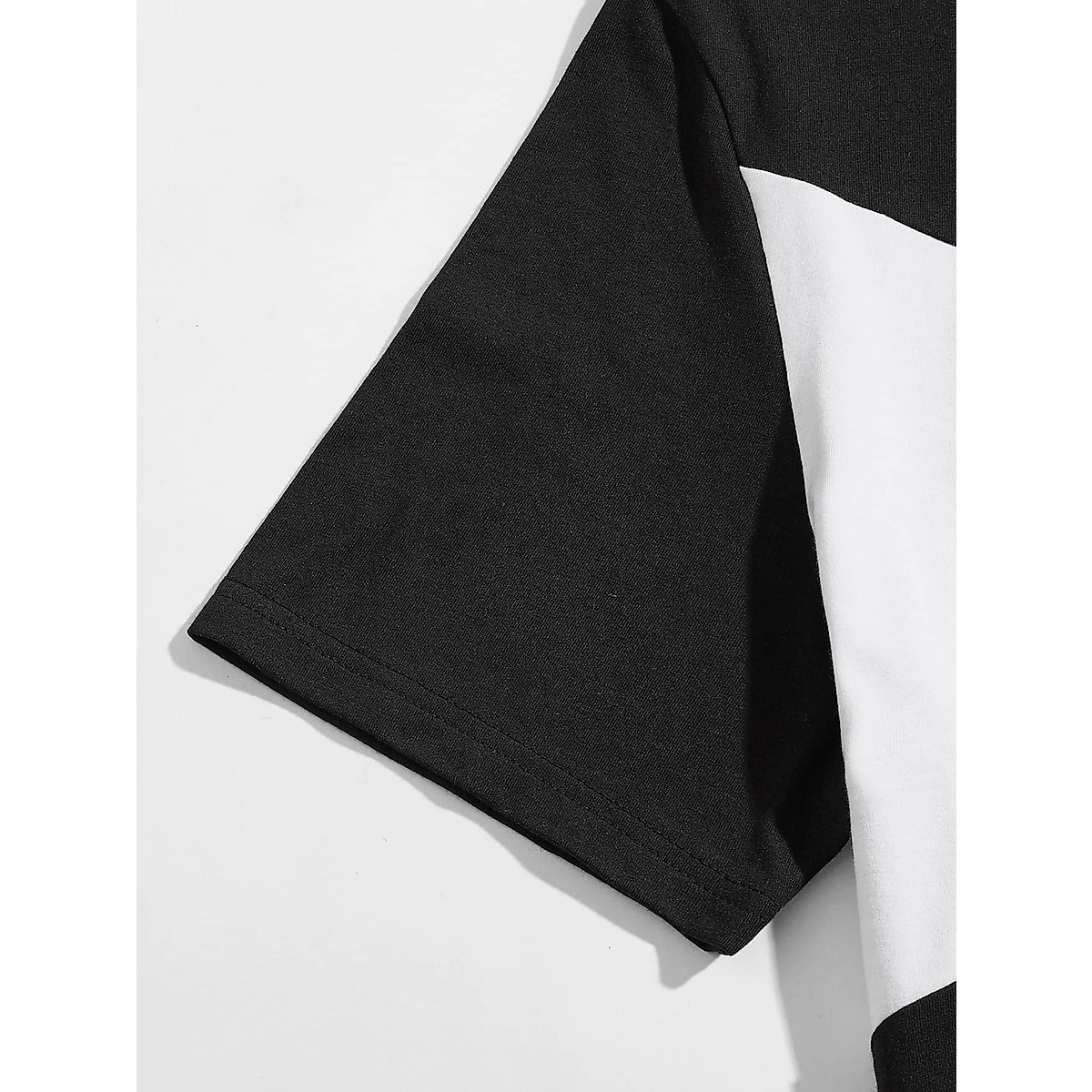 OYOANGLE Men's 2 Piece Outfits Short Sleeve T Shirt and Sweatpants Lounge Set Sleepwear Tracksuit Black Grey M