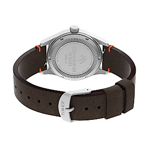 Timex Men's Expedition North Field Solar 36mm Watch - Brown Strap Black Dial Stainless Steel Case