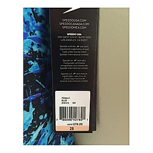 Speedo Women's Splatter Splash Super Pro Powerflex Swimsuit, Blue, 30