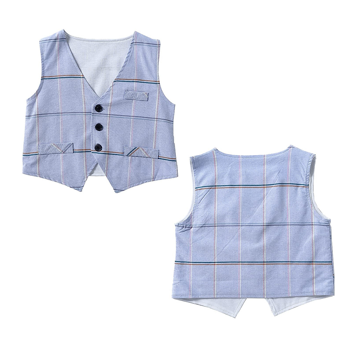 Kgurtagh Baby Boy Gentleman Outfit, Long Sleeve T-Shirts & Vest & Pants & Bow Tie & Suspender, Toddler Boy Suspenders Outfits, Kids Boy Formal Suit for Special Occassion (1-5T)