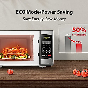 Frigidaire EFR751, 2 Door Apartment Size Refrigerator with Freezer, 7.2 cu ft, Platinum Series, Stainless Steel, 7.5 & Toshiba EM925A5A-SS Microwave Oven, 0.9 Cu. ft/900W, Stainless Steel