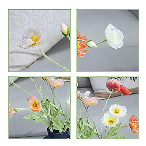 Banllis Artificial Flowers, Fake Flower Faux Plastic Plants for Home Decor DIY Wedding Kitchen Garden, Crown, Party, Hotel, Table - 4pcs