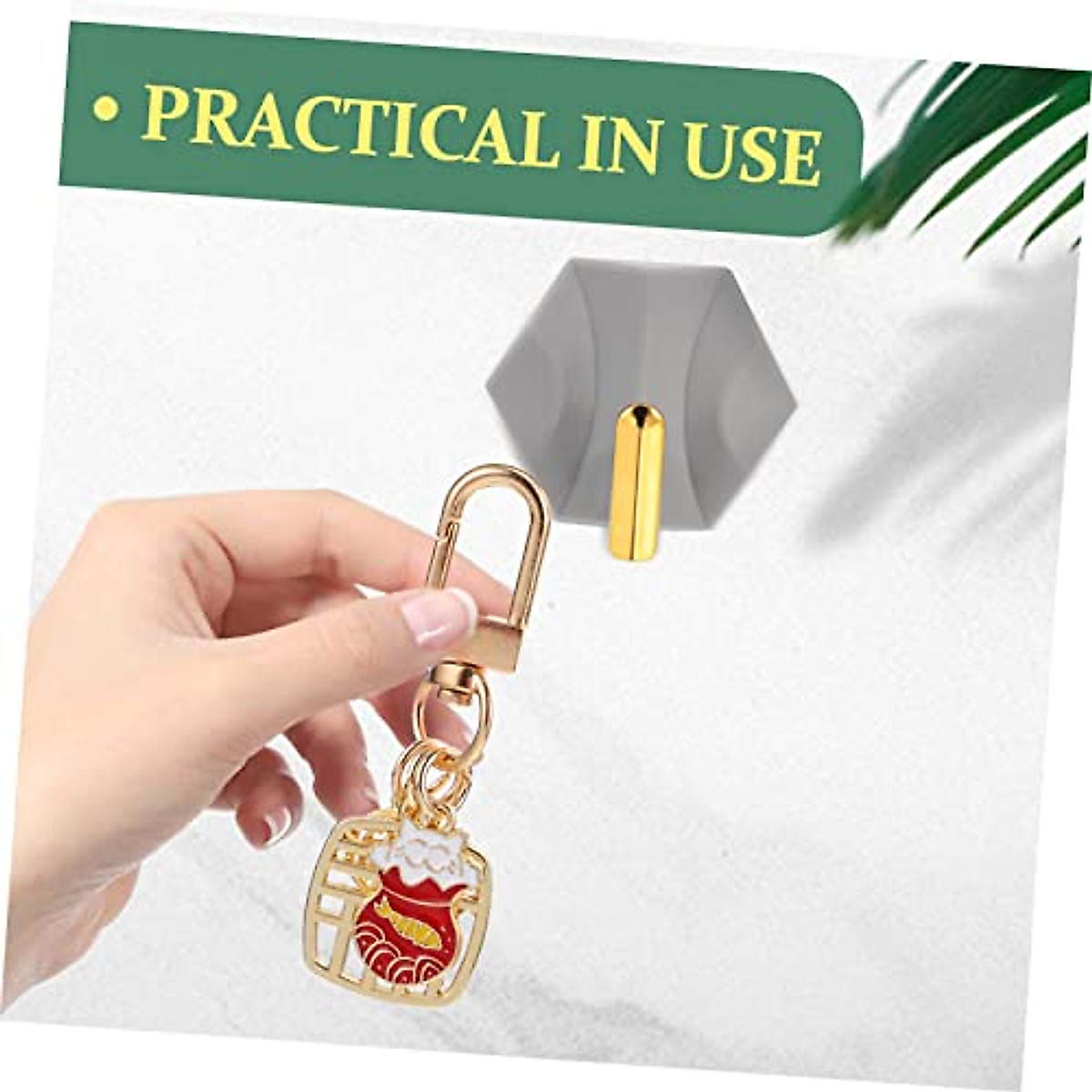 VICASKY 4pcs Duty Purse Door Sticky Bags Hexagon Free Towel Color Holder Heavy Hook Bathroom Office Adhesive Self Mixed Kitchen Hangers Bag Coat Home Hanger Shaped Punch Household