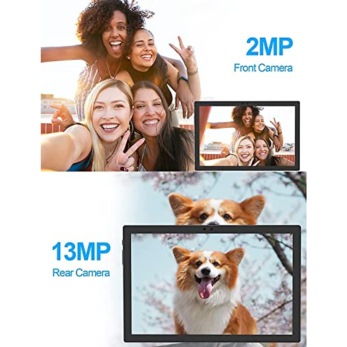 AWOW 10.1 Inch Android 11 Tablet, 64GB ROM Tablets with 6000mAh, FHD 1920 * 1200 IPS Touchscreen, 13MP Camera, Bluetooth 5.0, GPS, Type-C Charge