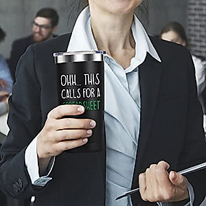 This Calls For A Spreadsheet- Accountant Gifts- Funny Gifts For Boss, Coworker, Employee, CPA, Women, Men- 20oz Vacuum Insulated Stainless Steel Tumbler with Lid, Spreadsheet Mug, Christmas Gifts