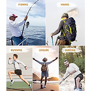 Men's Long Sleeve Shirts UPF 50+ SPF Sun Protection Shirts for Fishing Hiking Rash Guard Swim Light Green L