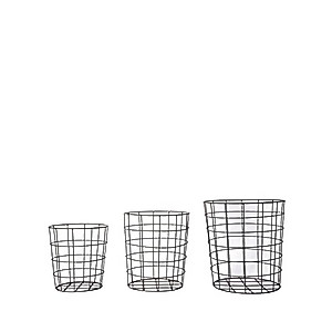 Porto Boutique Round wire basket for blankets Storage your toys Cool designed metal round bin. Large metal basket for organized pantries. Round iron basket to decorate your bedroom - 3 Pack (S,M, L)