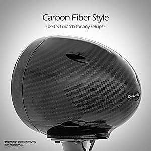 GoHawk TJ4-W Carbon Black Waterproof Amplifier 4" Full Range Bluetooth Motorcycle Stereo Speakers 1 to 1.25 in. Handlebar Mount Audio Amp System Harley Touring Cruiser ATV 4-Wheeler, USB AUX FM Radio