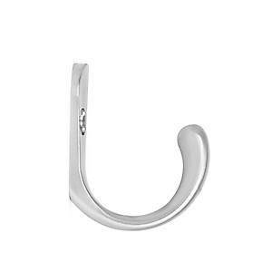 BIRDROCK HOME Simple Wall Mounted Single Hooks - 5 Pack - Single Kitchen Towel Hook - Small - Brushed Nickel Towel Robe Hat Coat Hook