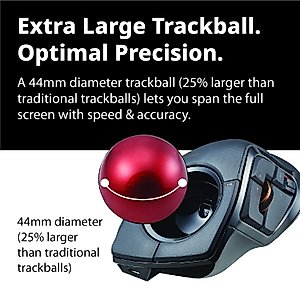 ELECOM DEFT PRO Trackball Mouse, Wired, Wireless, Bluetooth, Finger Control, Ergonomic Design, 8-Button Function, M-DPT1MRXBK & Mouse Pad FITTIO High Type Reduce Wrist Fatigue, MP-116WH