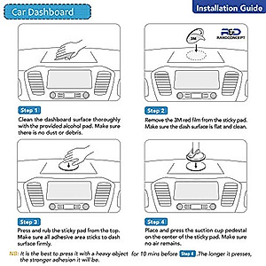 Randconcept - 80mm Adhesive disc for Suction Cups w/3M VHB adhesive - for Suction Shower Holder | Suction Mirror | Suction Hook | Car Dashboard | Bathroom & Kitchen | 3.15" Wide Diameter 2 Pcs (White)