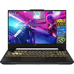 ASUS TUF Gaming Laptop 2023 Newest, 15.6" FHD IPS 144Hz Display, GeForce RTX 4060,Intel Core i7-12700H (14 core), 32GB RAM, 1TB SSD, Wi-Fi 6, Backlit Keyboard, Type-A&C, Windows 11 Home