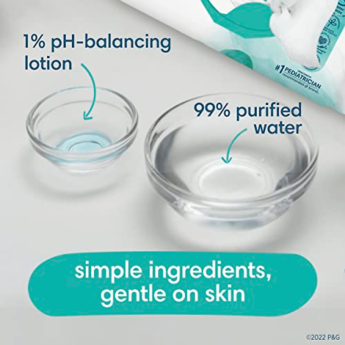 Pampers Aqua Pure Sensitive Baby Wipes 10X Pop-Top 560 Count