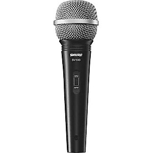 Shure SV100-W Multipurpose Cardioid Dynamic Vocal Microphone with On/Off Switch and 15' XLR-to-1/4" Cable