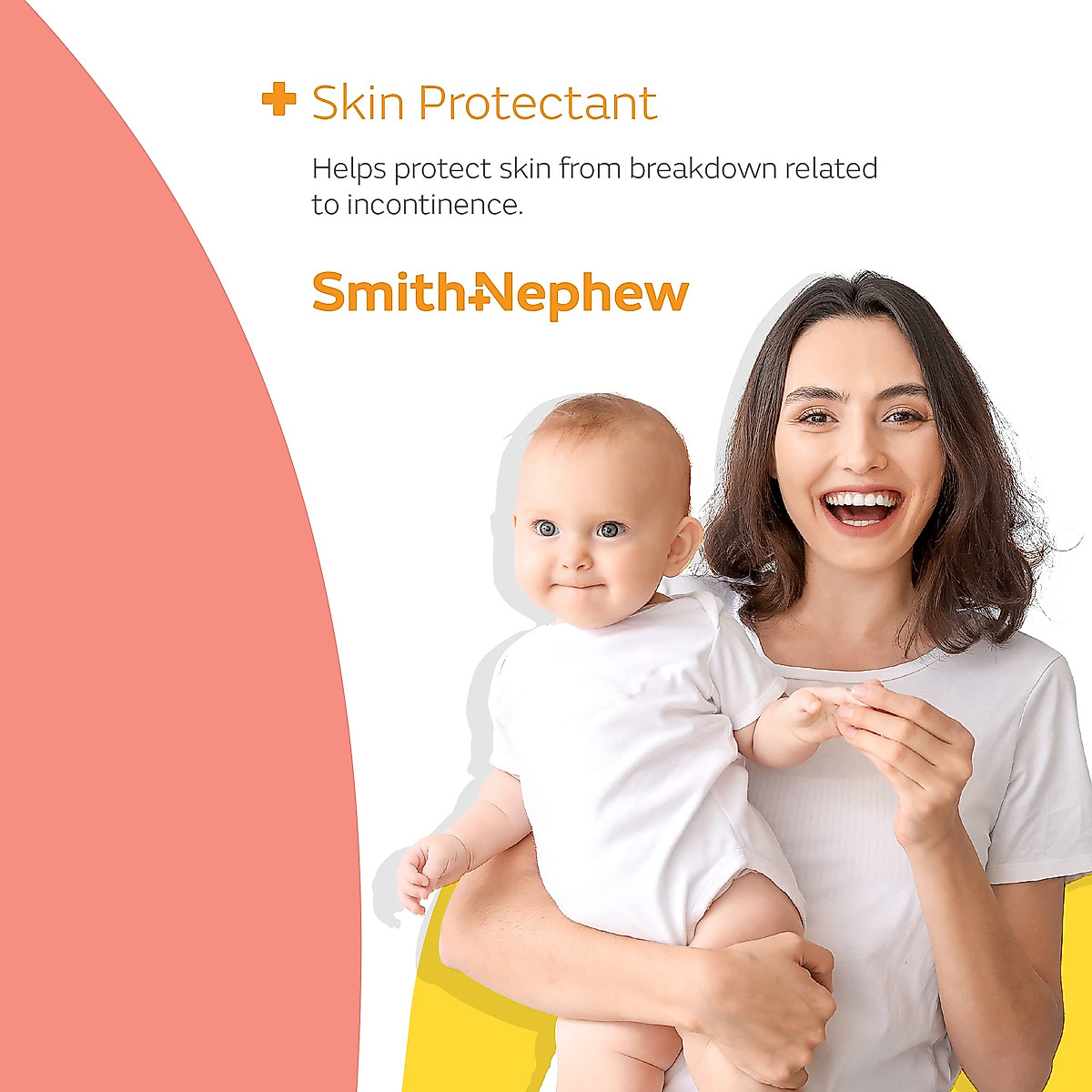 Smith+Nephew SECURA◊ Protective Ointment, Diaper Rash Ointment Tube, Dermatitis Moisturizer, Contains Vitamin A, D, and E, 2.47 Ounces