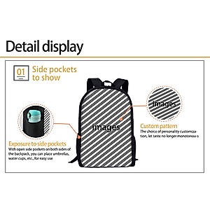 Dellukee School Backpack For Girls Cute Durable Book Bags Daypacks Wolf Print