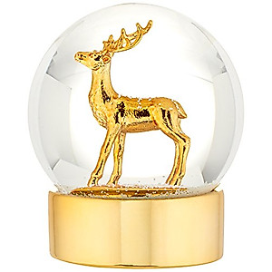Lenox Holidays Reindeer Golden Snowglobe, Gold