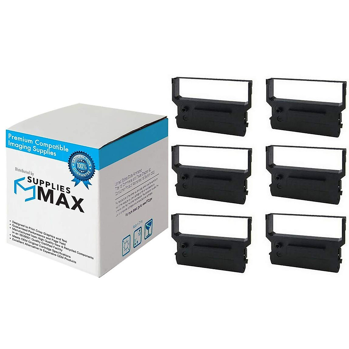 SuppliesMAX Compatible Replacement for CIGR01762 Purple P.O.S. Printer Ribbons (6/PK) - Replacement to Citizen IR-61P