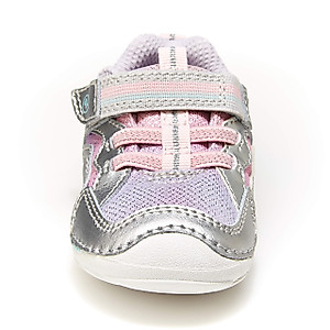 Stride Rite baby girls Soft Motion Kylo Sneaker, Silver/Multi, 5 Toddler US