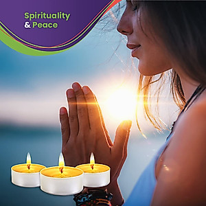 Patchouli Scented Tea Lights Candles - Patchouli Candle - 30 Pack - Colored Tea Lights Candles Scented - TeaLight Candles for Holiday, Wedding and Home - Green Tea Candle - Scented Tealight Candles