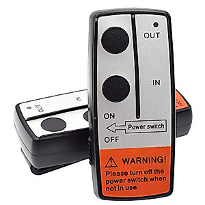 Riyitauto 2pcs 12V Recovery Wireless Winch Remote Control Kit for Truck Jeep ATV SUV Handset Switch Controller 100 Feet