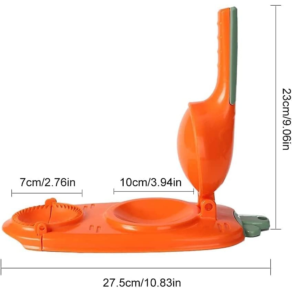 2-in-1 Dumpling Maker, Dumpling Skin Artifact DIY Dumpling Tool, Manual Dumpling Press Molds Set【Upgrade Version】, Mould Baking Pastry Making Dumplings In Seconds (Orange)