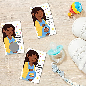 Baby Shower Games - Find The Baby Boy To Win - Baby Shower Lottery Tickets Games Door Prizes Scratch off Cards Games, 4 Winners 4 Different Loser Card Designs, 40 Cards