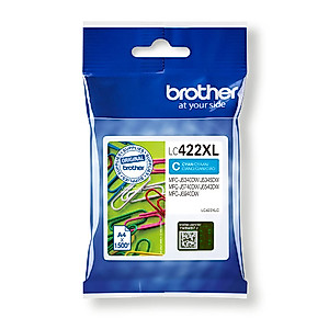 Brother Original LC-422XLC Cyan Ink Cartridge 1,500 Pages for MFC-J5340DW, MFC-J5345DW, MFC-J5740DW, MFC-J6540DW, MFC-J6940DW