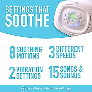 Graco Sense2Soothe 2-in-1 Baby Swing and Portable Rocker with Cry Detection Technology - Sailor