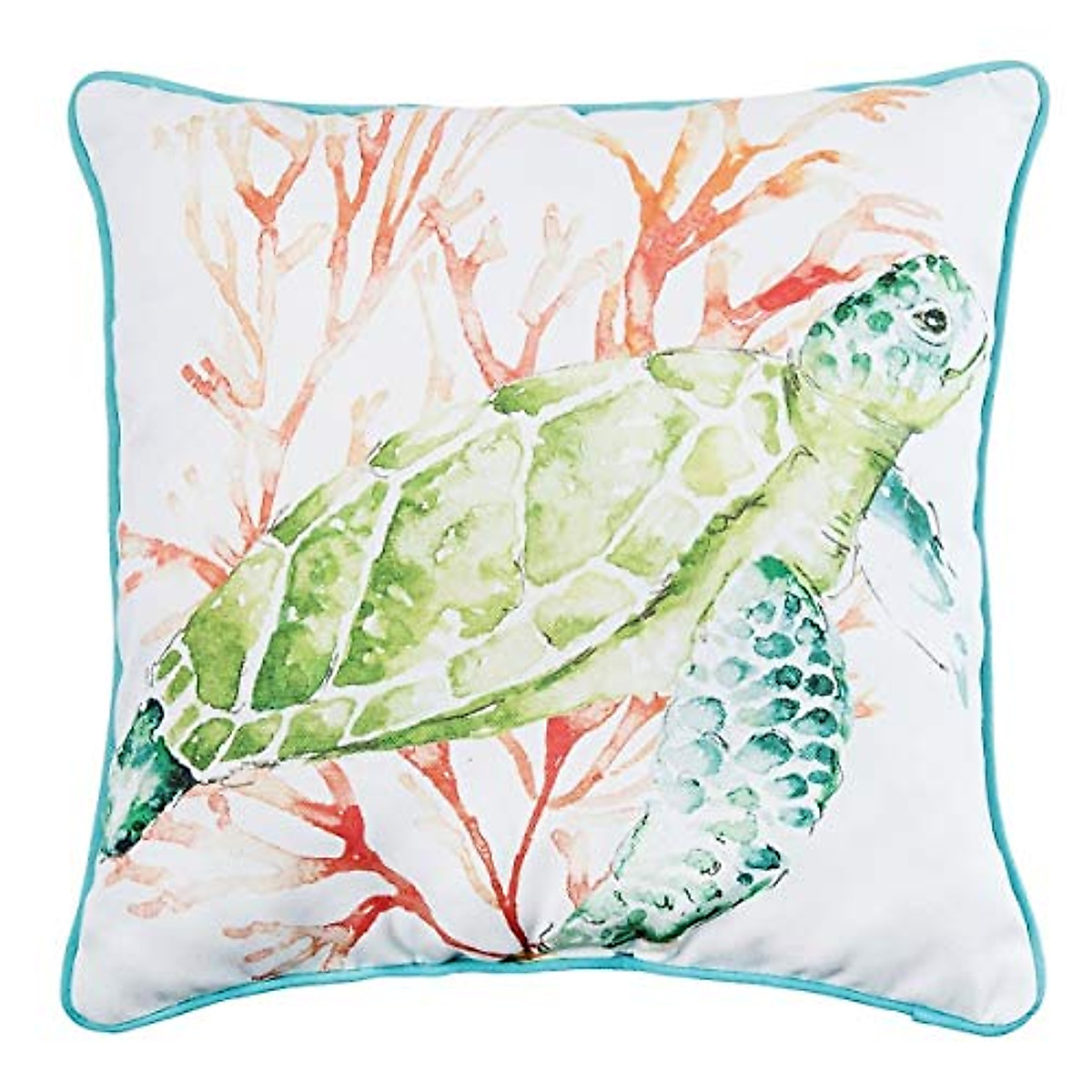C&F 861443125B Colorful Turtle Throw Pillow 17 Inches Square Finished Size