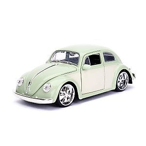 Bigtime Kustoms 1:24 1959 Volkswagen Beetle Die-cast Car Light Green, Toys for Kids and Adults