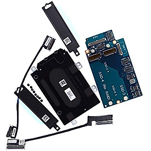Deal4GO SATA Interposer Board D3P25 LS-J106P to NVMe M.2 SSD Hard Drive SSD-3 & SSD-4 w/ 2.5" HDD Bracket R24Y6 for Dell Alienware Area-51m R2