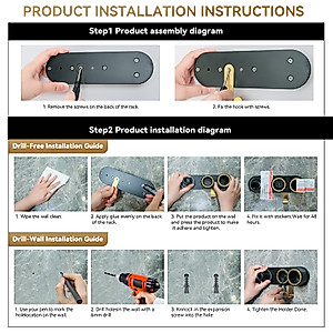 Dyson Hair Dryer Wall Mount Holder, HD16 Magnetic Hair Tool Organizer, Airwrap Holder, Hair Dryer Stand with Hooks, Blow Dryer Holder is Compatible with Dyson Accessories Suitable for Bathroom