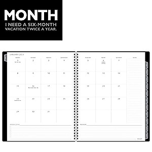 AT-A-GLANCE Elevation 2023 RY Block Format Weekly Monthly Planner, Black, Large, 8 1/2" x 11"